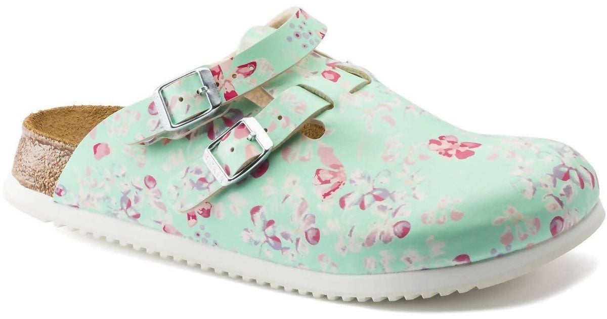 Birkenstock Anatomic Suede-Lined Buckle Clogs in Blue | Lyst