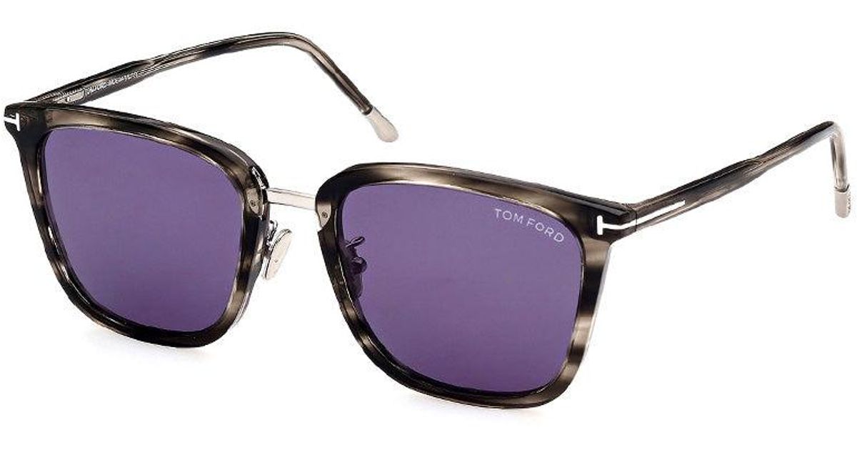 Tom Ford Square Full Rim, With A Coloured Havana Frame And Lens in ...