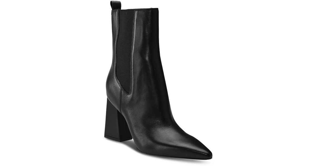 Marc Fisher Kylynn Heels Pointed Toe Chelsea Boots in Black | Lyst
