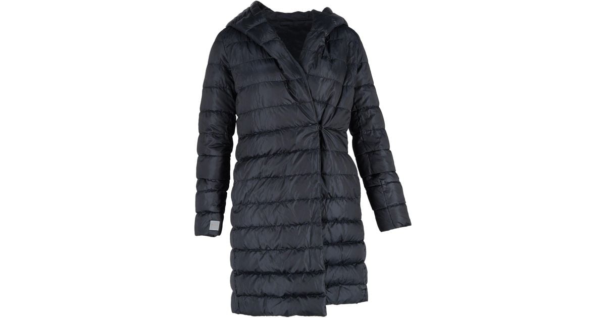 Max Mara Hooded Down Jacket in Blue | Lyst