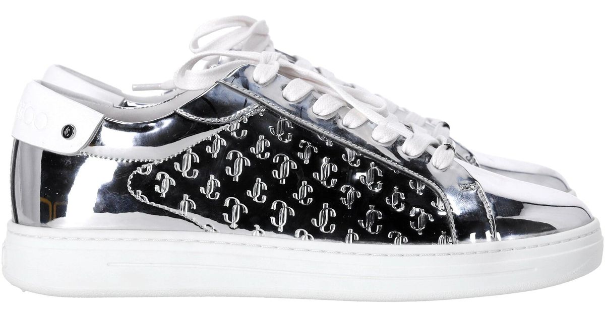 Jimmy Choo Rome/F Monogram Sneakers in Black | Lyst
