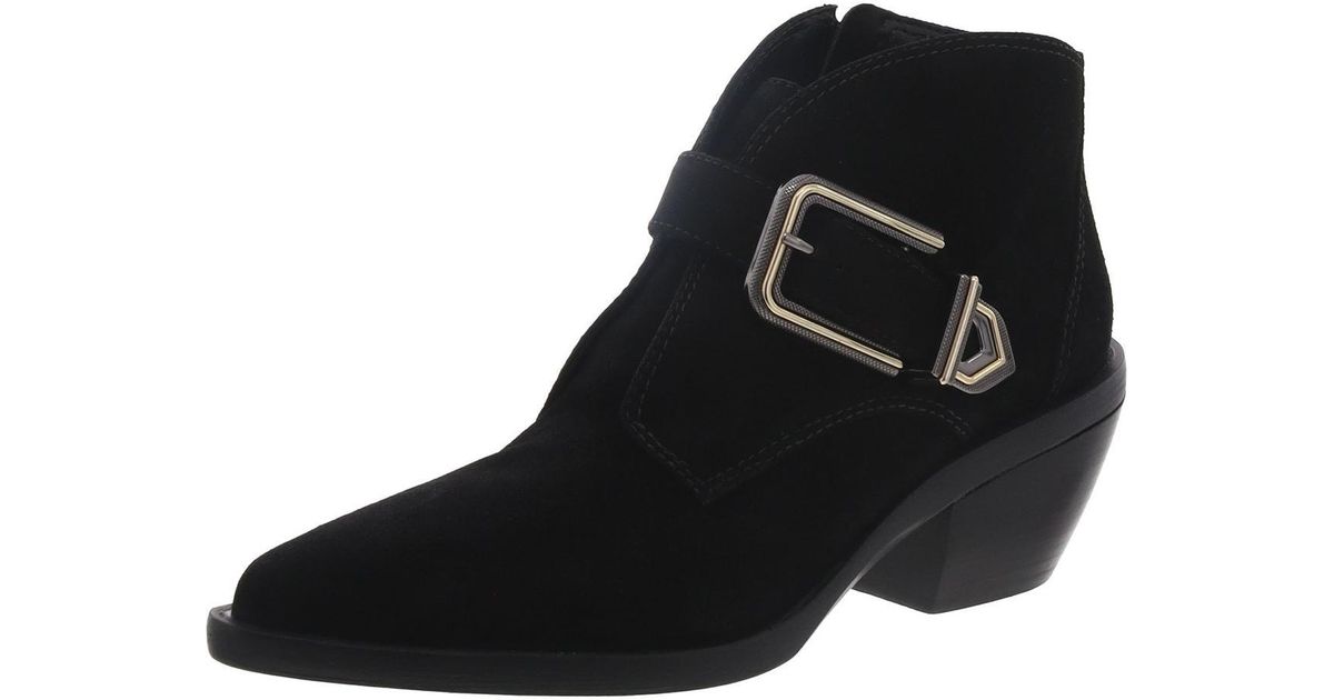 Vince Camuto Ashena Buckle Ankle Boots in Black | Lyst
