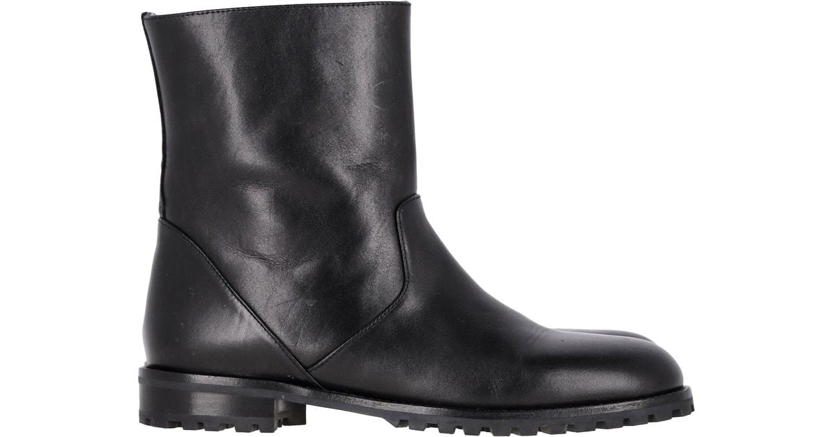 Manolo Blahnik Motosa Ankle Boots in Black | Lyst