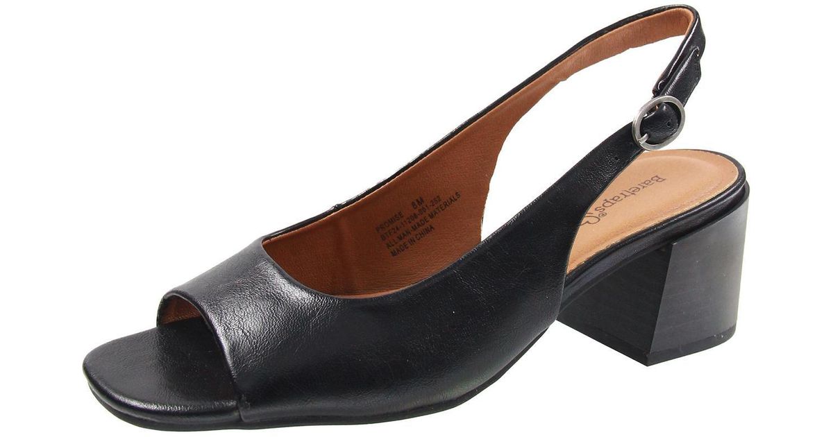 BareTraps Promise Block Heel Made Slingback Sandals in Brown | Lyst