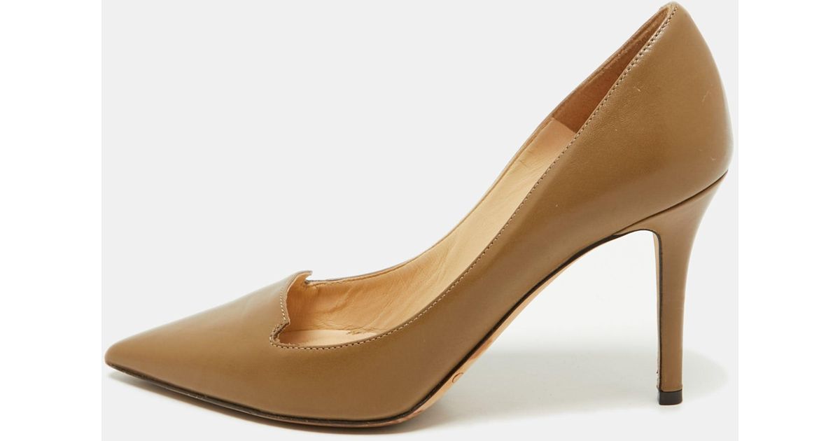 Jimmy Choo Leather Avril Pumps in Natural | Lyst