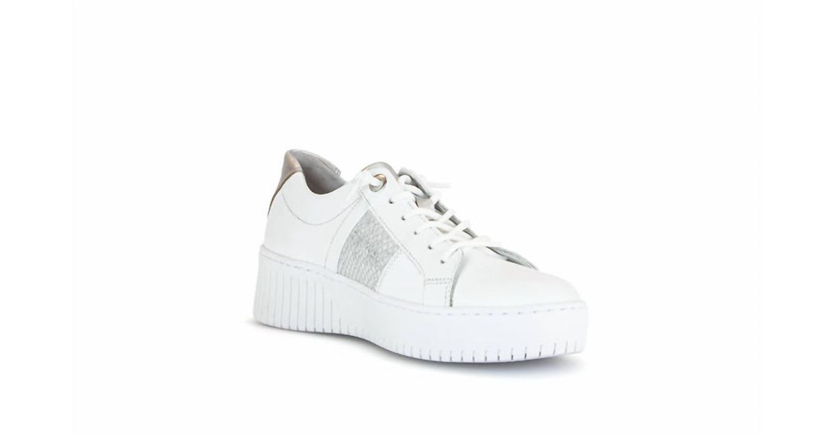 Gabor Laced Wedge Sneaker in Black | Lyst