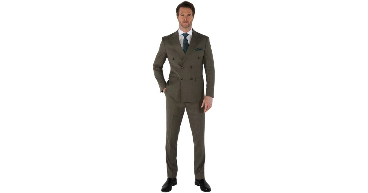 Paul Andrew Kurt 2 Piece Double Breasted Suit in Green for Men | Lyst