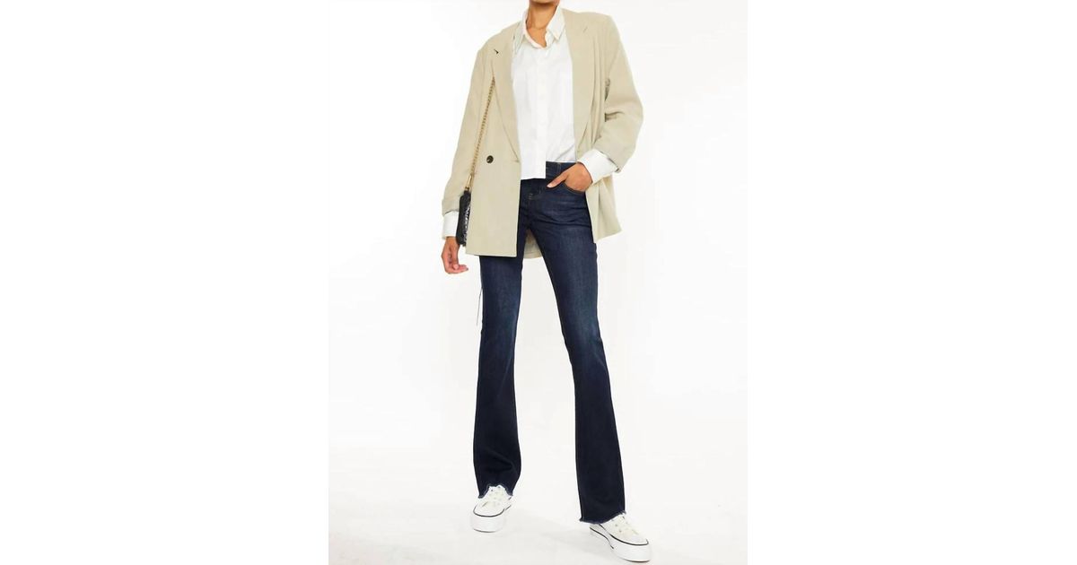 Kancan Annie Low Rise Bootcut Jeans in White | Lyst