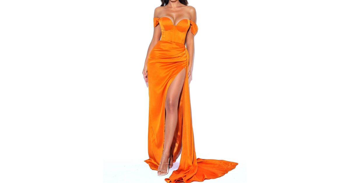 Miss Circle Zayda Gown in Orange | Lyst