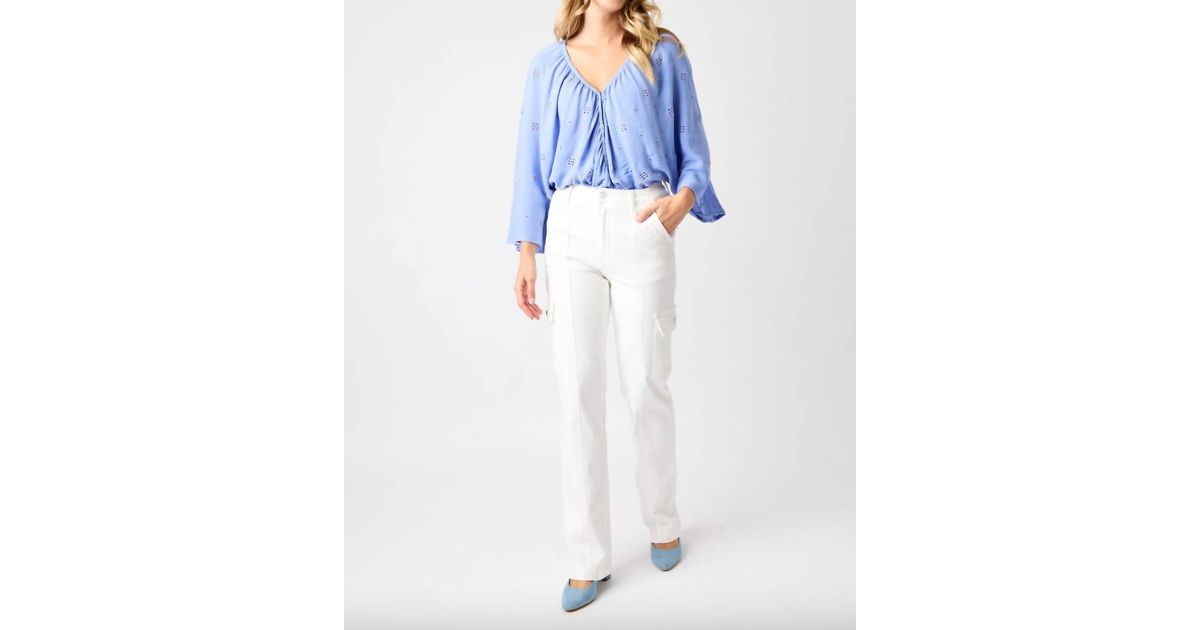 Judy Blue Cargo Straight Leg Jeans in Blue | Lyst