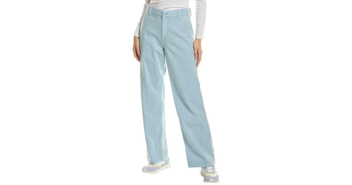 Current/Elliott The Painter French Enamel Wide Leg Jean in Blue | Lyst