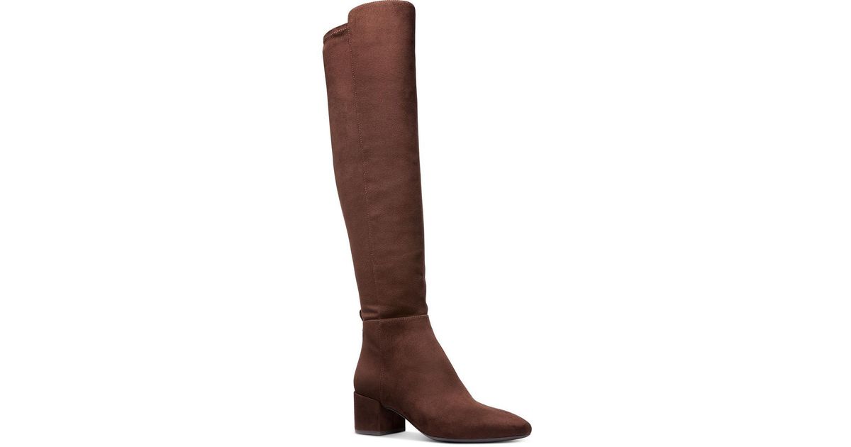 Michael Kors Braden Mid Boot Solid Made Knee-High Boots in Brown | Lyst