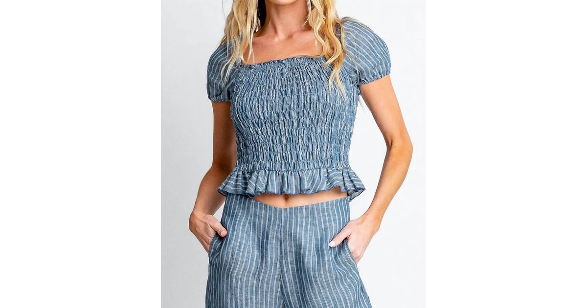 MONTE Demi Top in Blue | Lyst