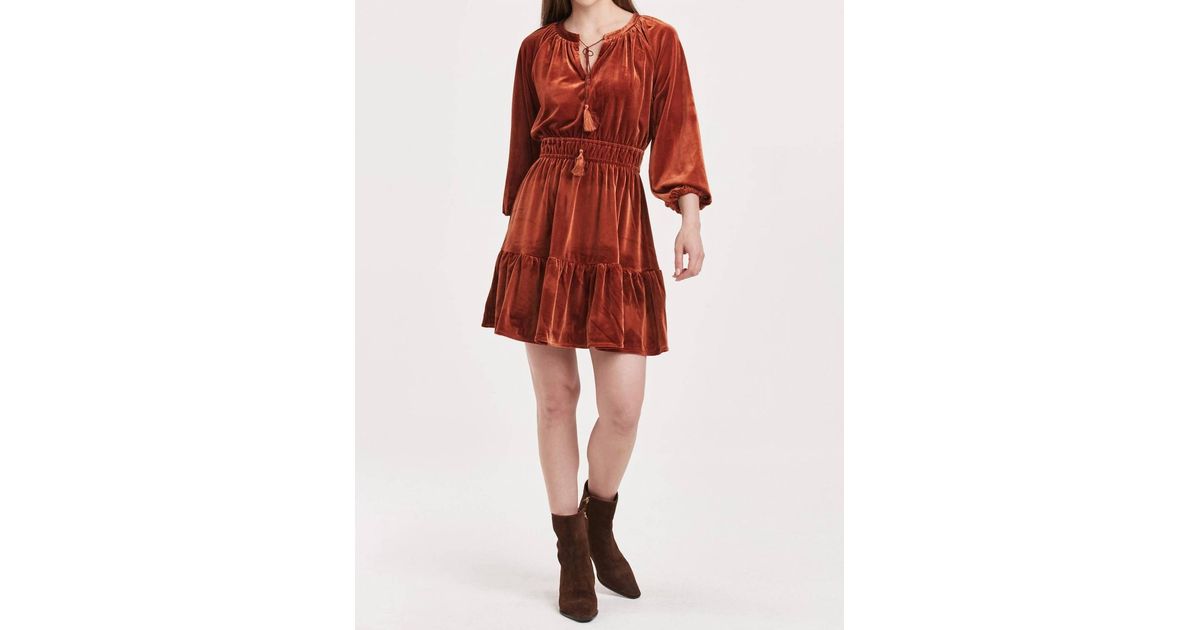 Another Love Roasted Pecan Gillian Dress in Red | Lyst