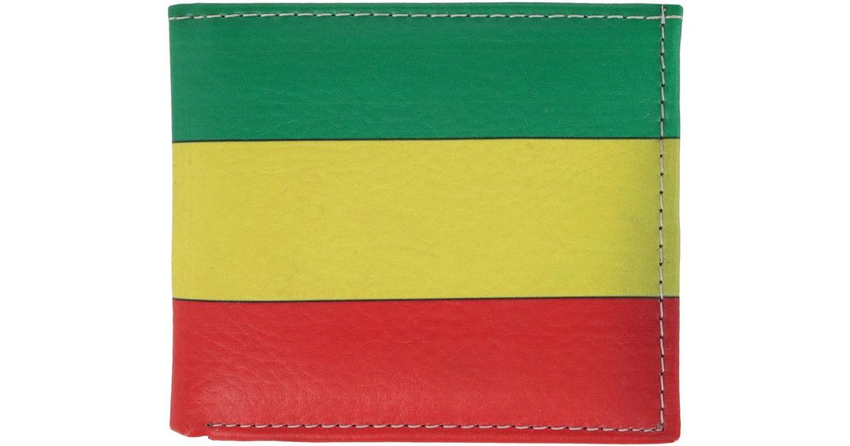 CTM Rastafarian Flag Bifold Wallet in Green for Men | Lyst