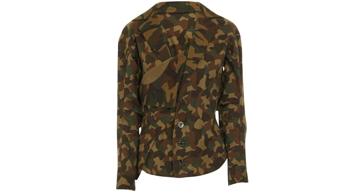 Yohji Yamamoto Camouge Ruffle Wings Jacket in Green | Lyst
