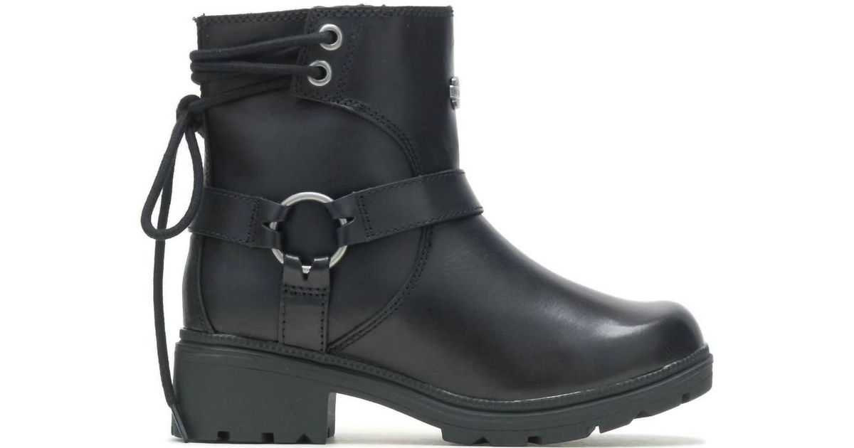 Harley Davidson Tegan 5" Back Lace Harness Riding Boot in Black | Lyst