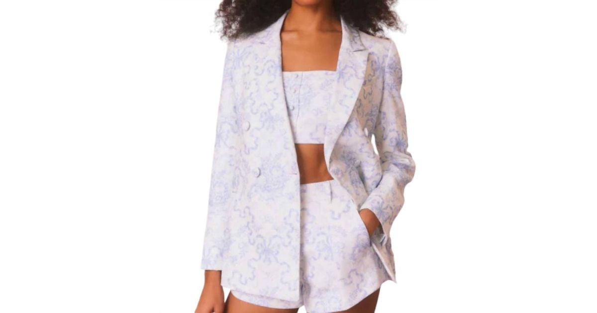 LoveShackFancy Limine Jacket in Purple | Lyst