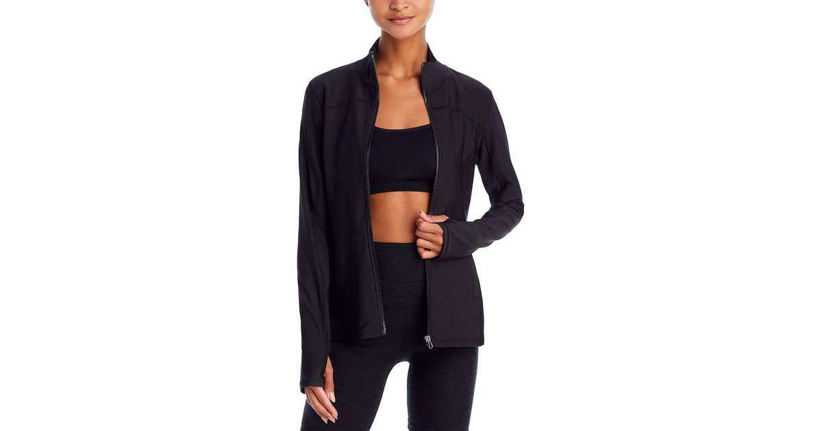 Aqua Mock Neck Mesh Inset Track Jacket in Blue | Lyst