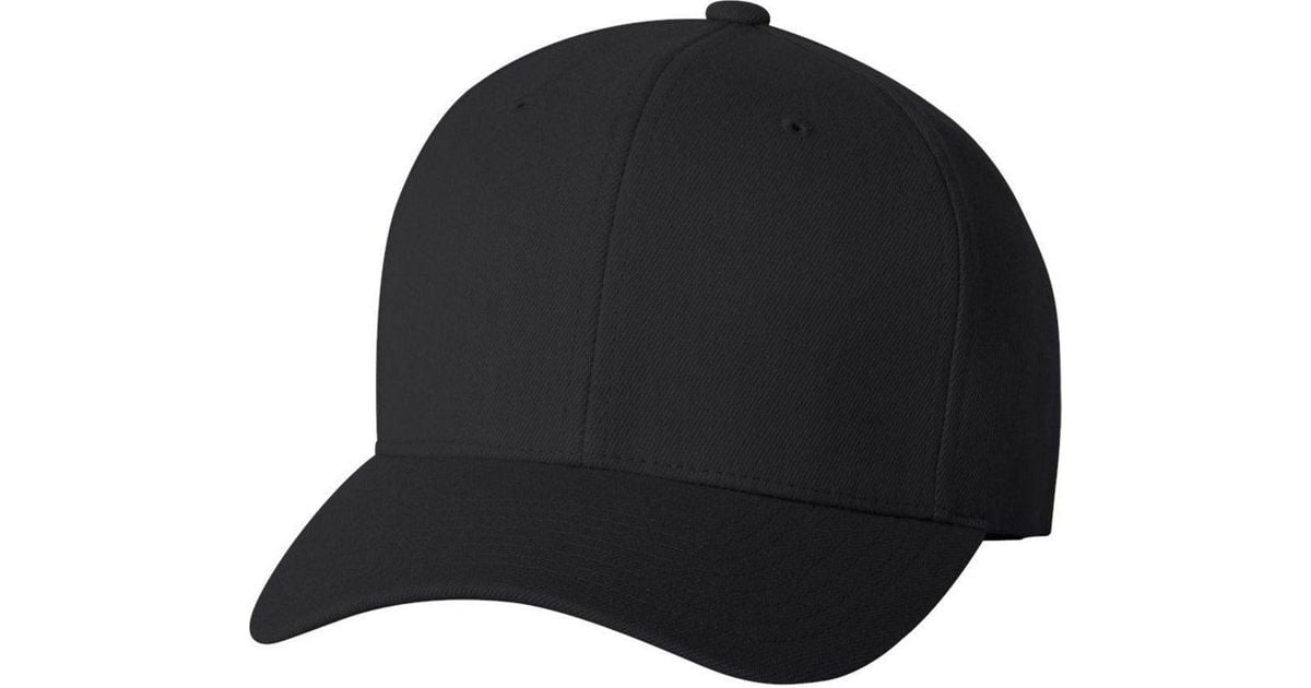 Flexfit Wool-Blend Cap in Black for Men | Lyst