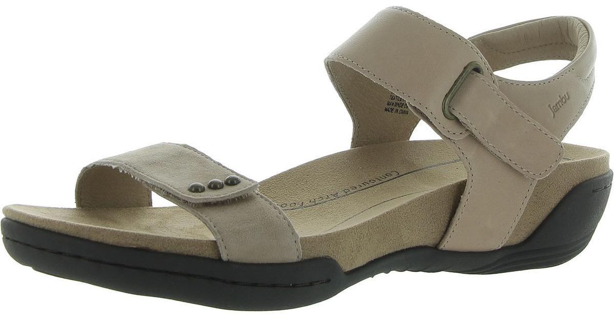 Jambu Morgan Embellished Manmade Ankle Strap in Gray | Lyst