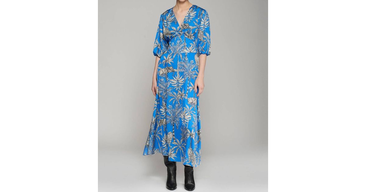Vilagallo Natasha Dress in Blue | Lyst