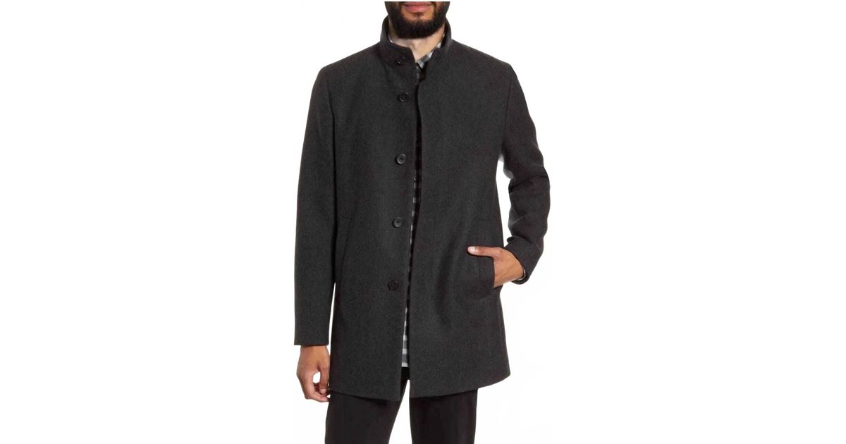 Theory Renew Melton Wool Coat in Black for Men | Lyst