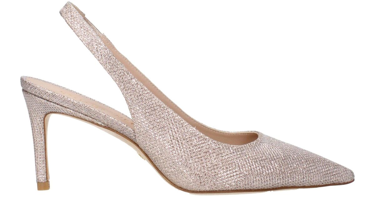 Stuart Weitzman Nearly Bare Slingback Glitter in Pink | Lyst