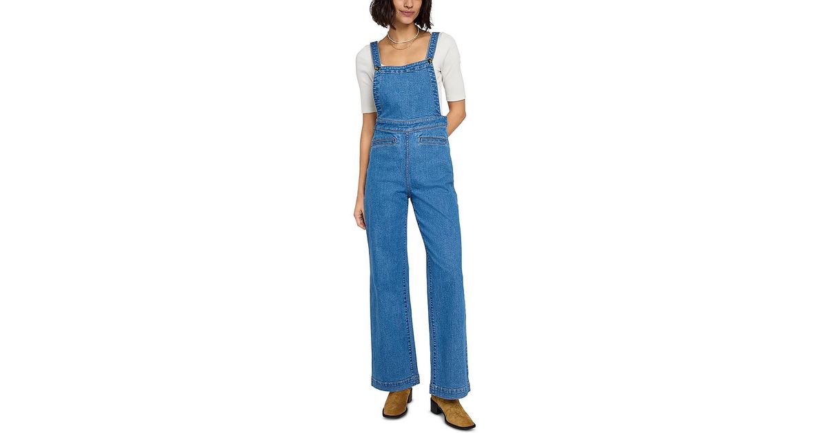Faherty Denim Overall Jumpsuit in Blue | Lyst