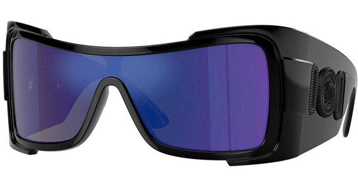 Versace Shield Full Rim, With A Frame And Dark Mirror Lens in Blue | Lyst