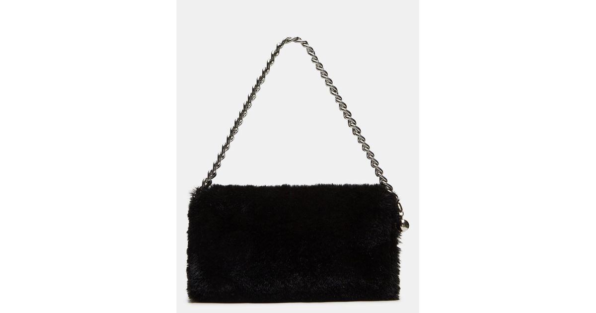 Steve Madden Fuzz Bag in Black | Lyst