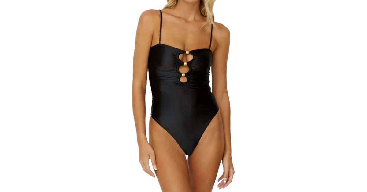 PQ Swim Keyhole One Piece Swimsuit in Black | Lyst