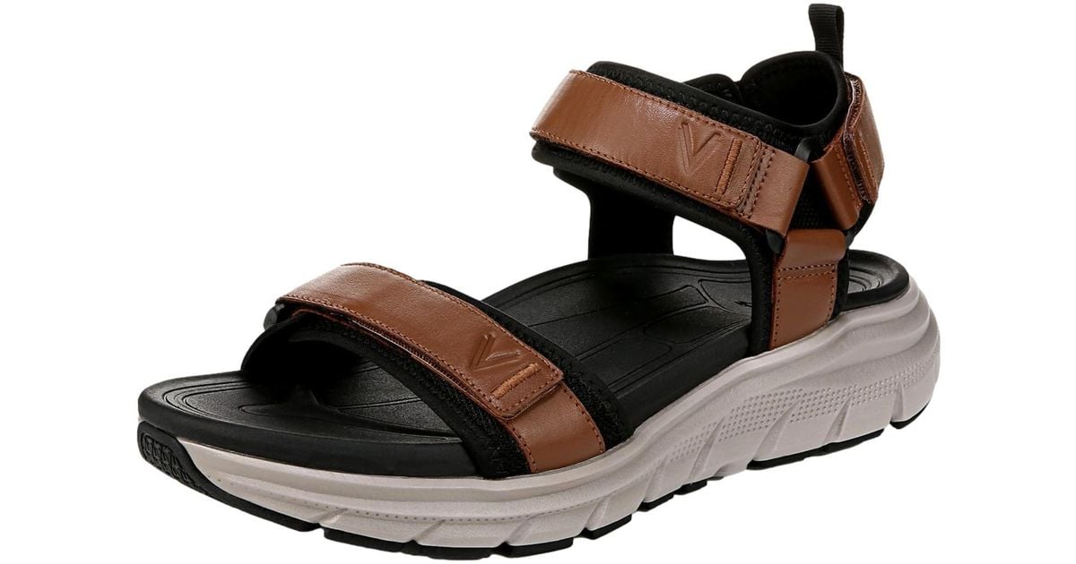 Vionic Walk Max Wanderer Walking Sandals Hazelnut Leather Mesh ...