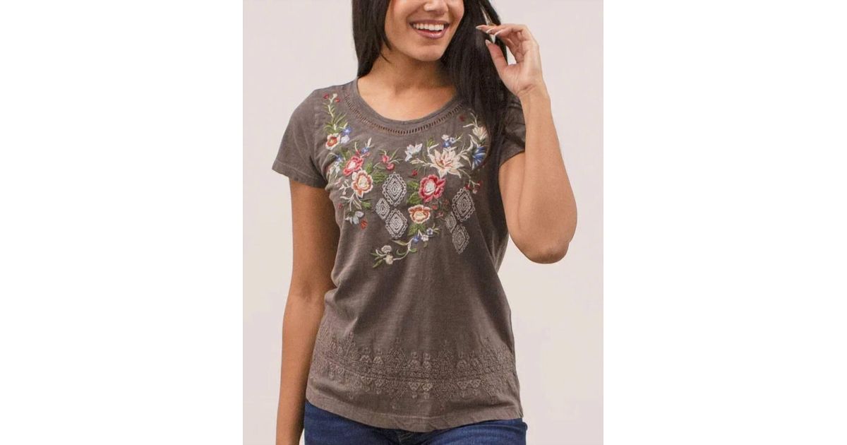 Caite & Kyla Vita Top in Brown | Lyst