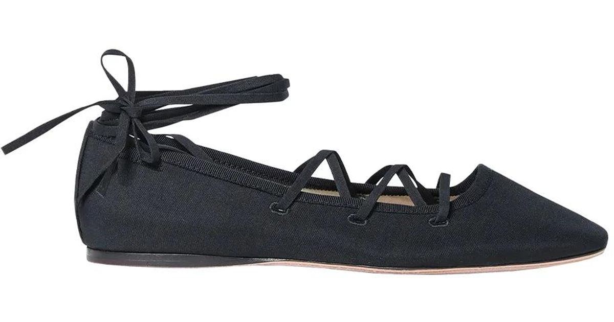 Loeffler Randall Louisa Lace-Up Ballet Flat in Blue | Lyst