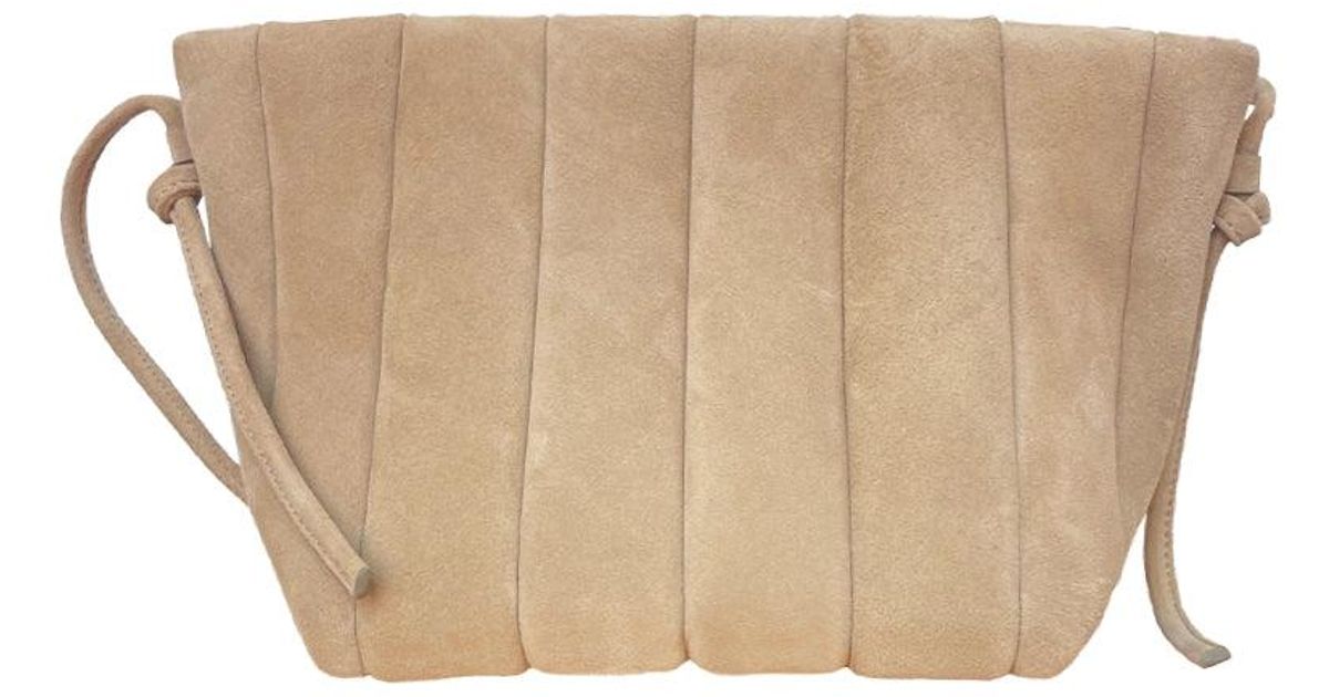 Maeden Boulevard Bag Suede Natural | Lyst