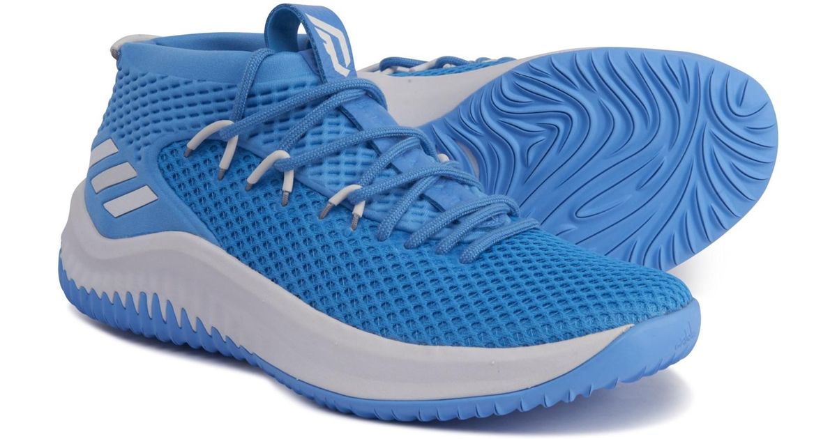 Adidas Synthetic Sm Damian Lillard 4 Basketball Shoes In Light Bluelight Bluewhite Blue For