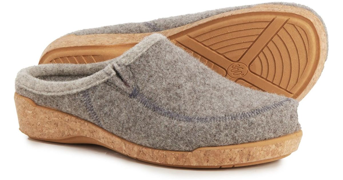 Taos Footwear Made In Europe Wool Do Clogs in Grey (Gray) | Lyst