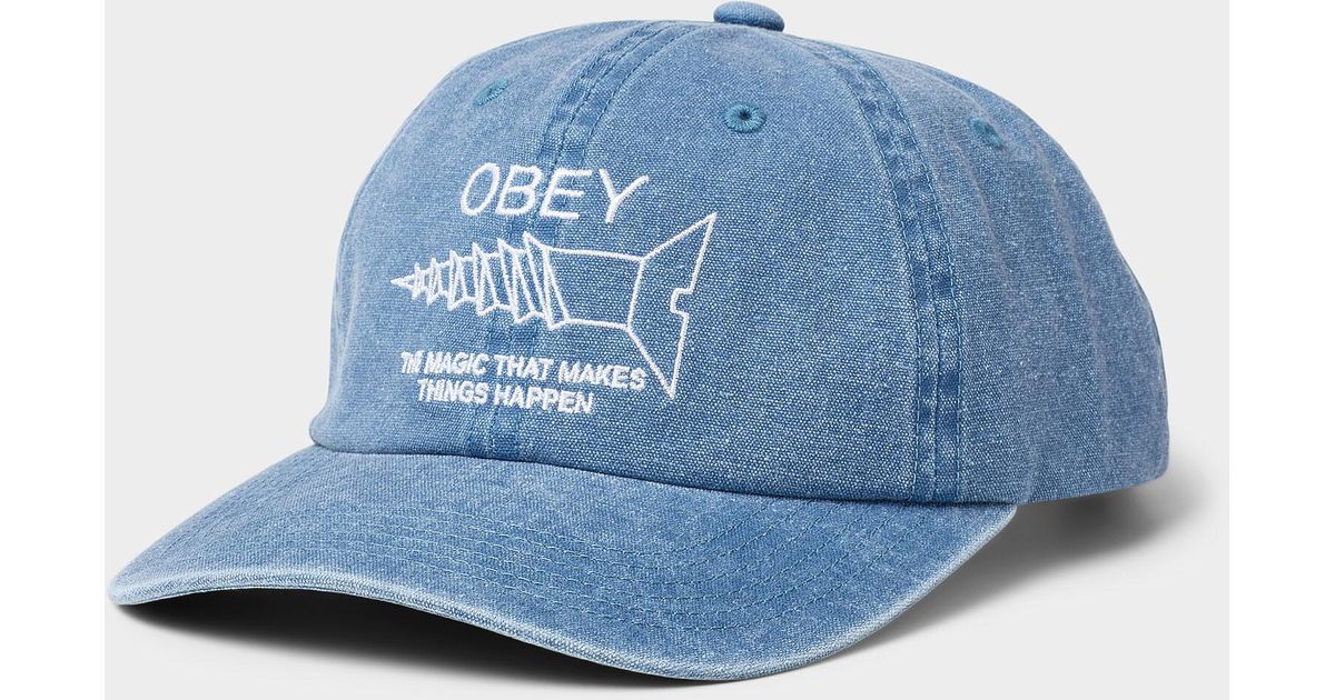 Obey Things Happen Pigment Denim Cap in Blue for Men | Lyst