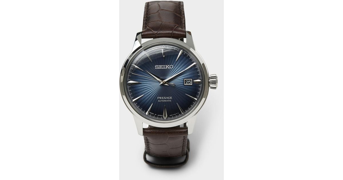 Seiko Presage Croc in Blue for Men | Lyst Canada