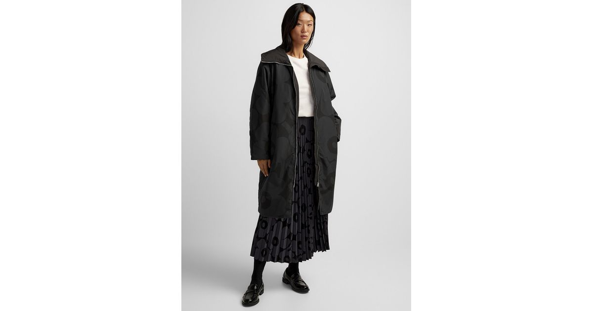 Marimekko Optimi Unikko Padded Jacket in Black | Lyst
