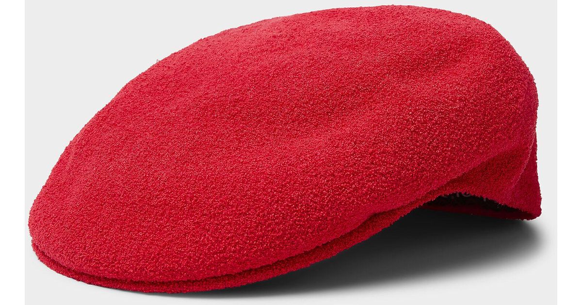 Kangol Embroidered Logo Bouclé Terry Newsboy Cap | Lyst