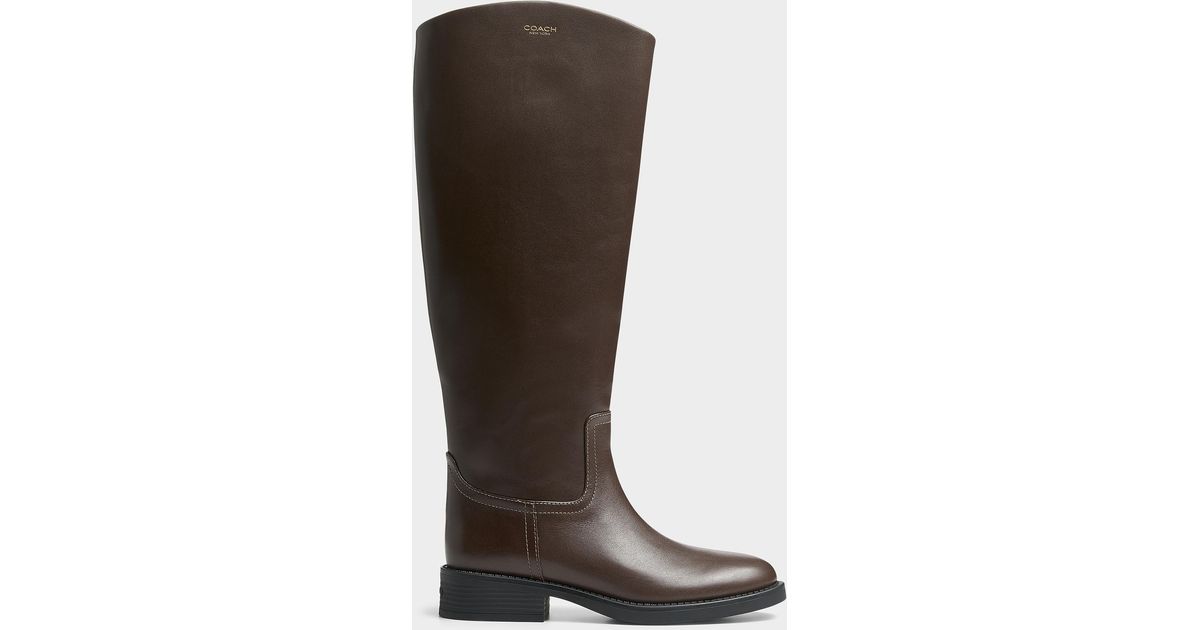 COACH Park Brown Leather Tall Boot Women | Lyst Canada