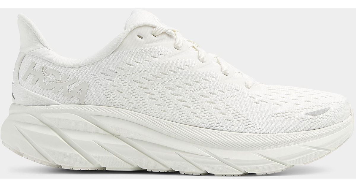 Hoka One One Clifton 8 White Sneakers Men for Men | Lyst
