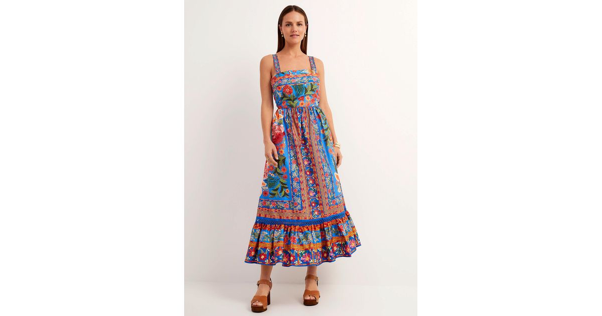 FARM Rio Tie Back Jewel Bouquet Dress in White | Lyst