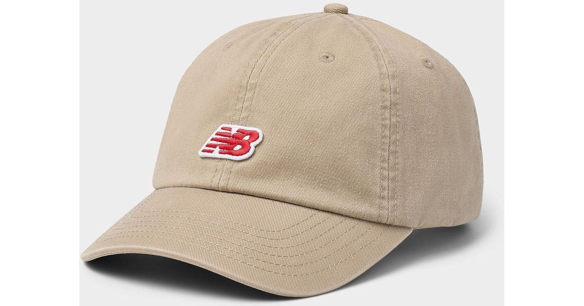 New Balance Nb Patch Logo Dad Cap in Natural for Men | Lyst