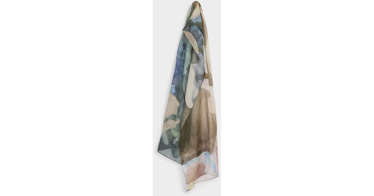 The Artists Label Spring Lightweight Scarf in White | Lyst