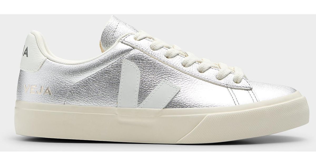 Veja Campo Metallic Sneakers Women in White | Lyst