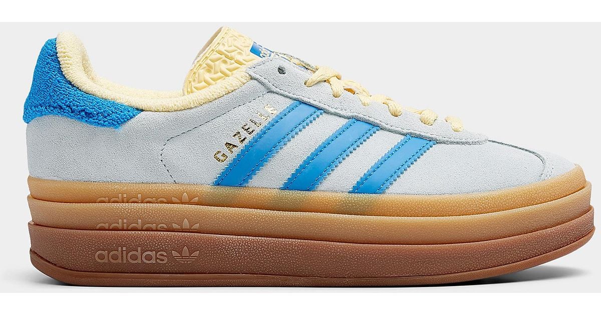 adidas Gazelle Bold Suede And Terry Platform Sneakers Women in Blue | Lyst