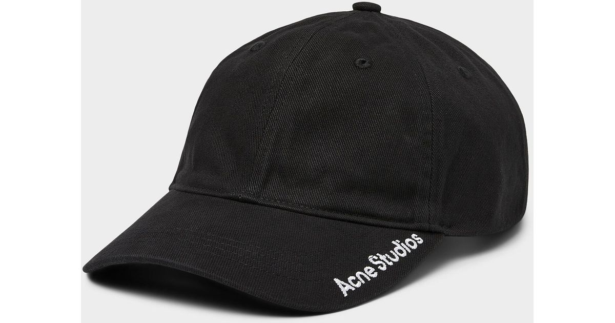 Acne Studios Monochrome Logo Twill Cap in Black for Men | Lyst
